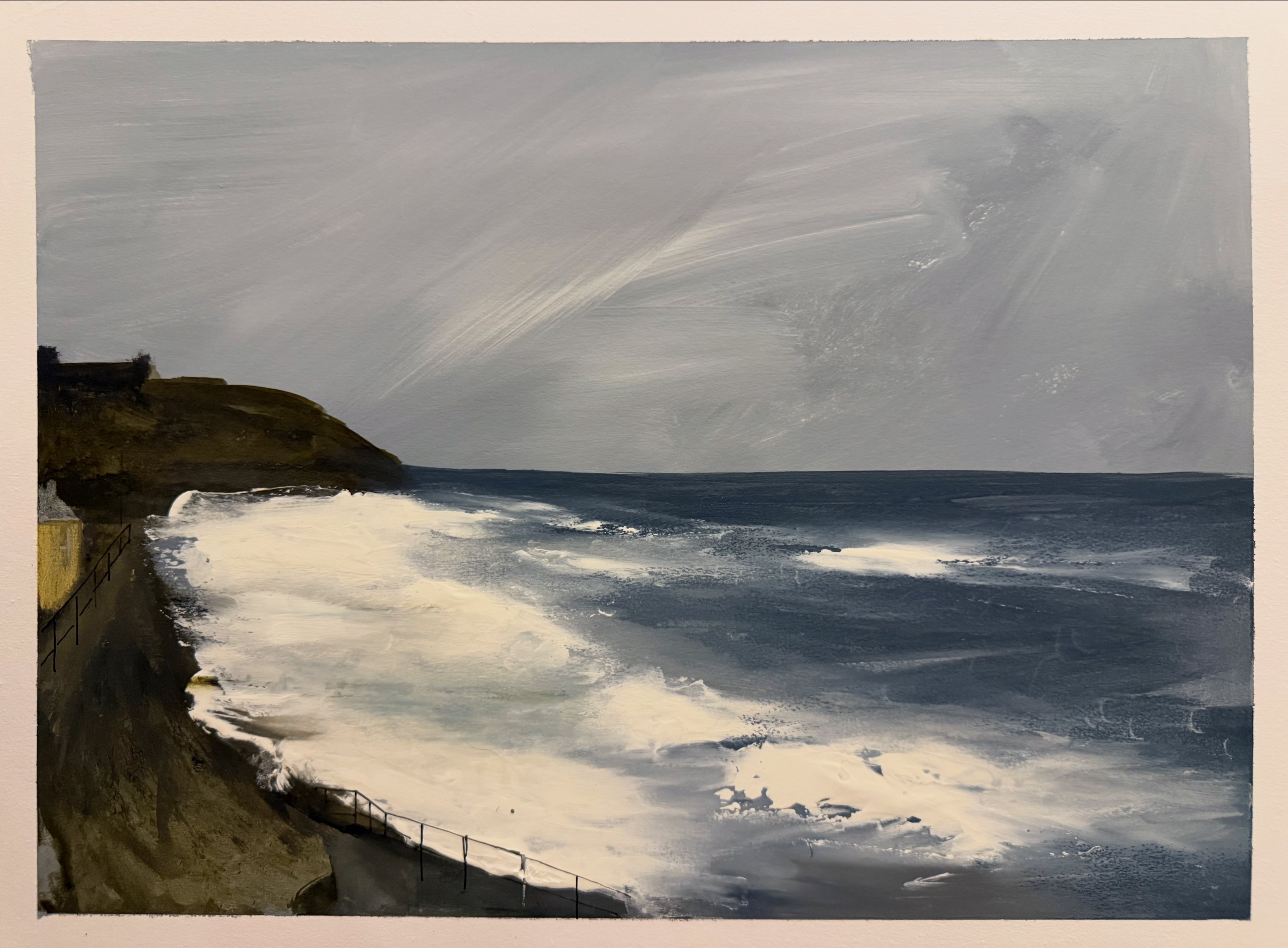 Criccieth storm Francis original painting – Sarah Evans Art